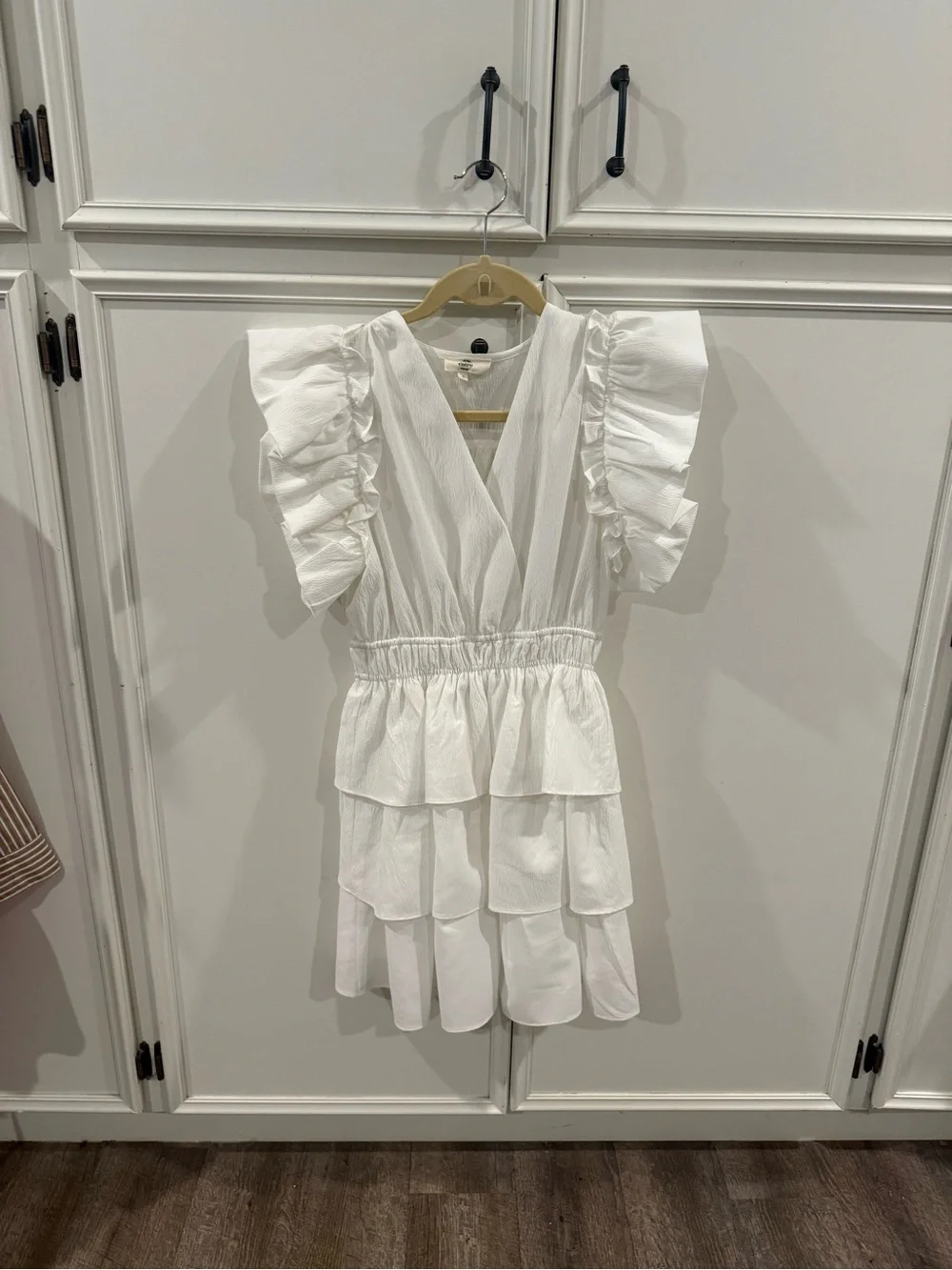 entro | Dresses | Entro White Ruffled Tiered Dress | Poshmark